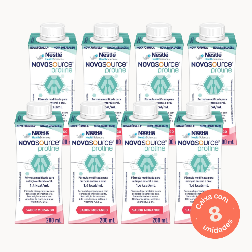 Novasource Proline Morango - 200ml (Kit 8 unidades) Nestle | Nutrii