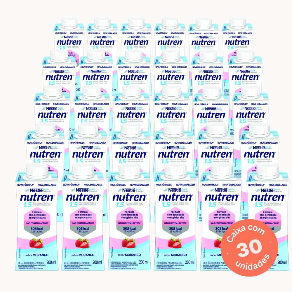 Nutren 1.5 Morango - 200ml (Kit 30 unidades) Nestle | Nutrii