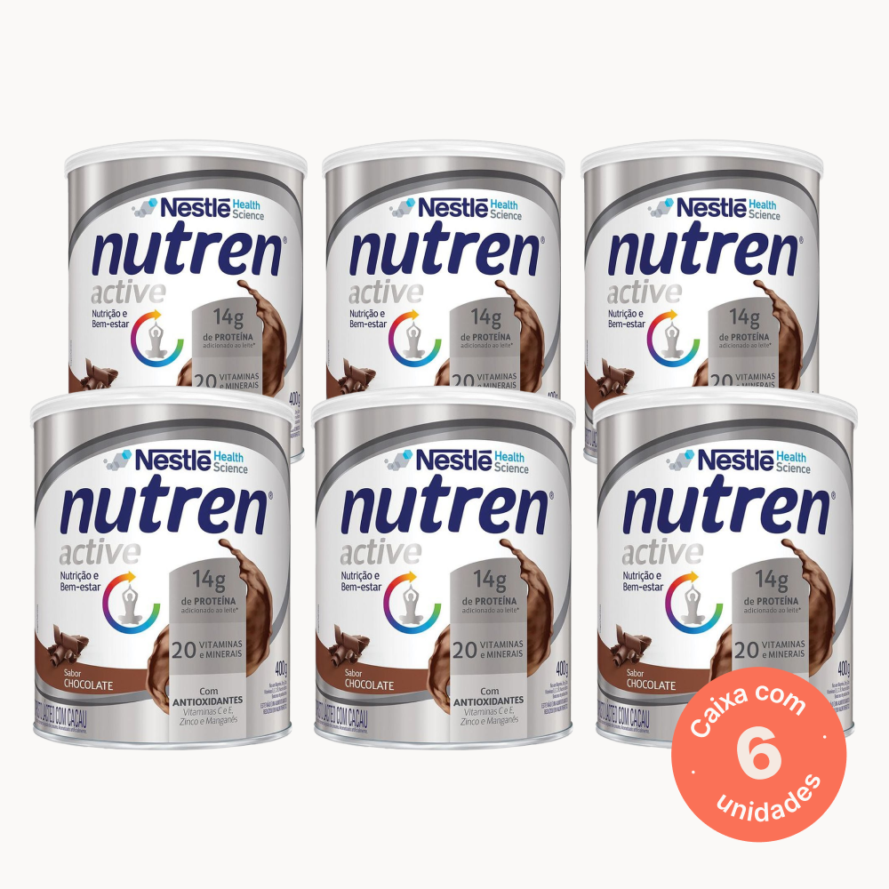Nutren Active Chocolate - 400g (Kit 6 unidades) Nestle | Nutrii