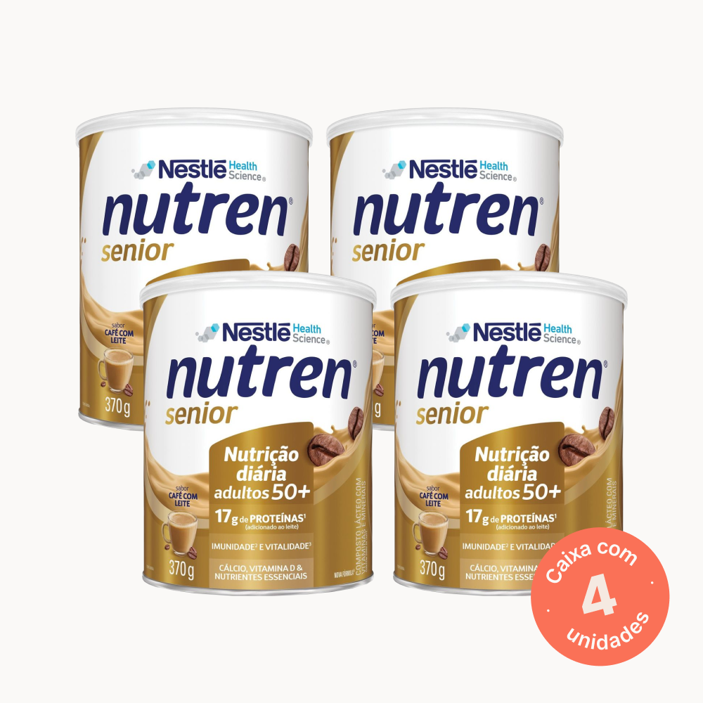 Nutren Senior Café com Leite - 370g - Kit 4 unidades Nestle | Nutrii